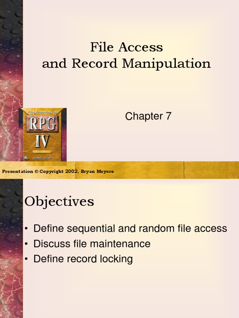 File Access and Record Manipulation | PDF | Input/Output | Computer File