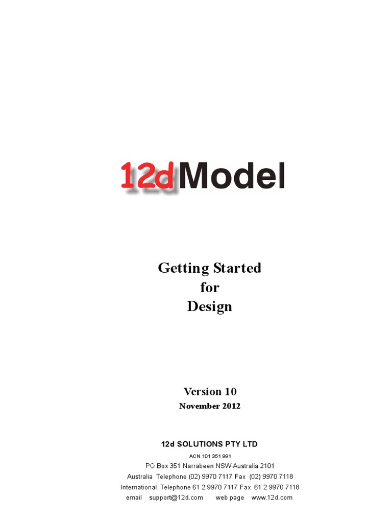 12d Model Getting Started For Design and Road Design | PDF | Search ...