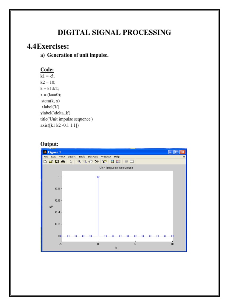 DIGITAL SIGNAL PROCESSING 4.4 Exercises | PDF | Fourier Transform ...