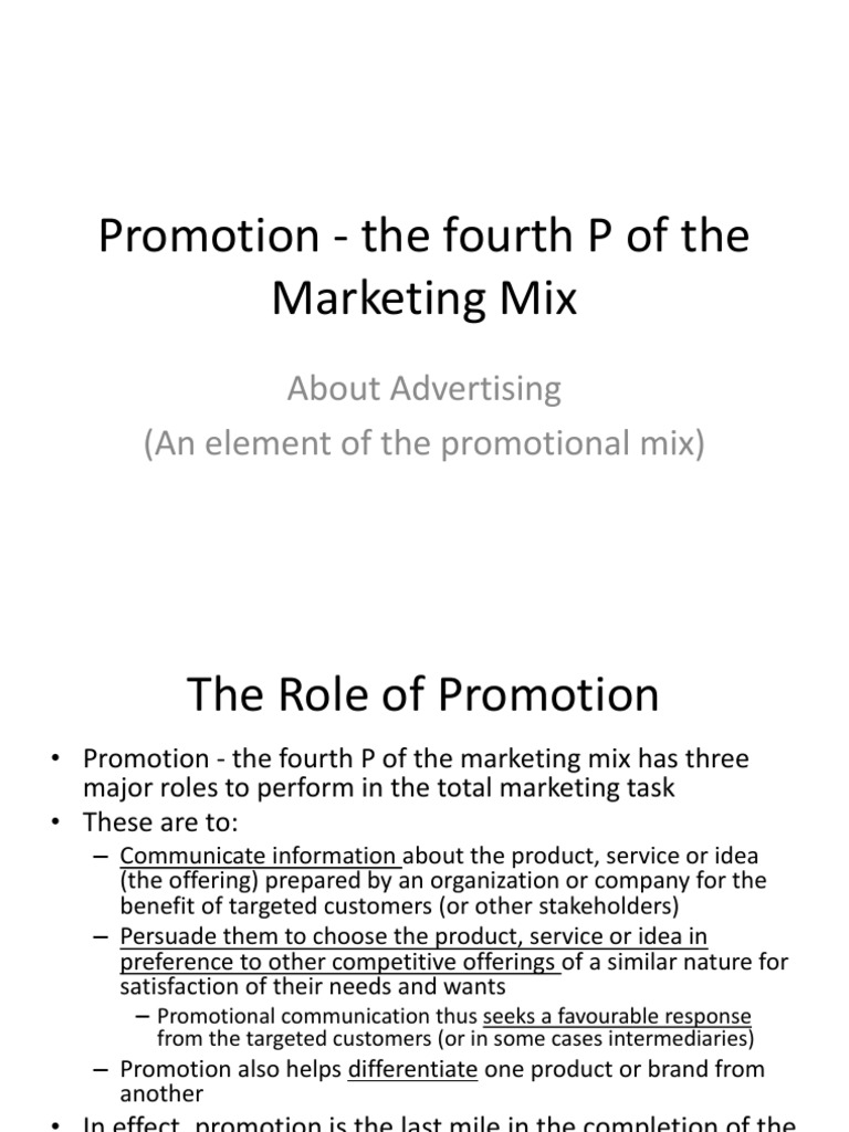 Purpose of Advertising Explained | PDF | Promotion (Marketing ...