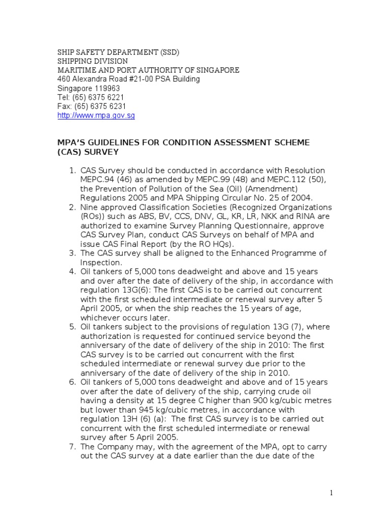Cas Survey Guidelines Aug 05 | PDF | Nature