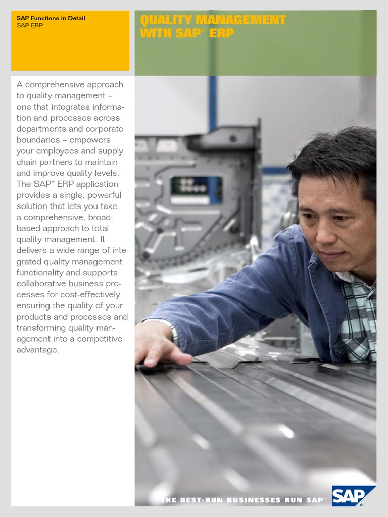 QM With SAP | PDF | Business Process | Quality Management