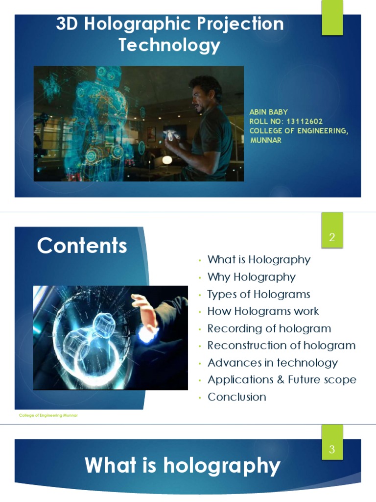 3D Holographic Projection Technology | PDF | Technology & Engineering