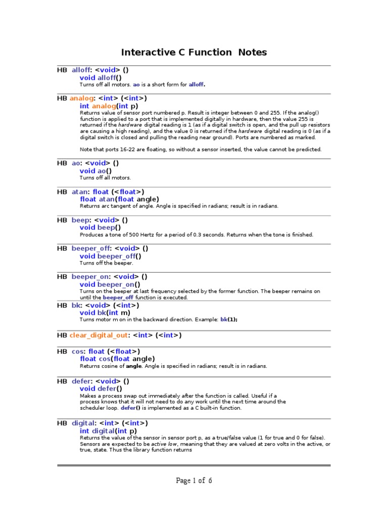 Interactive C Function Notes Alloff Alloff Pdf Integer Computer 5699