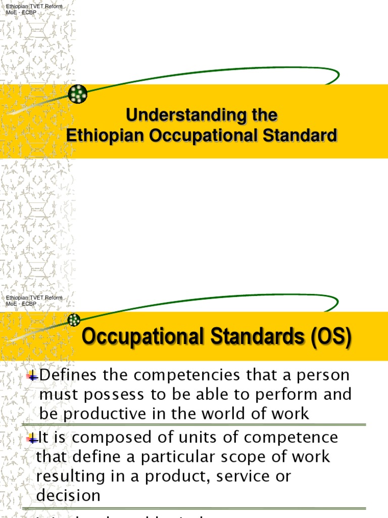 Understanding The Ethiopian Occupational Standard | PDF | Competence (Human Resources ...
