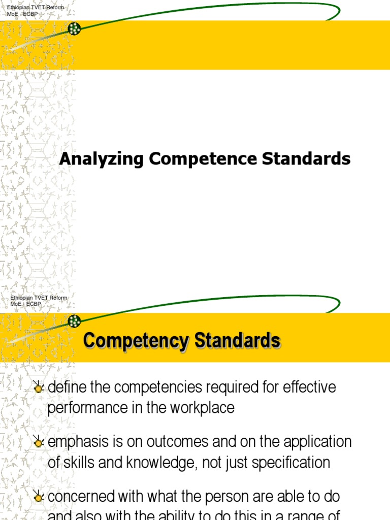 Ethiopian TVET Competency Standards Guide | PDF | Competence (Human Resources) | Vocational ...