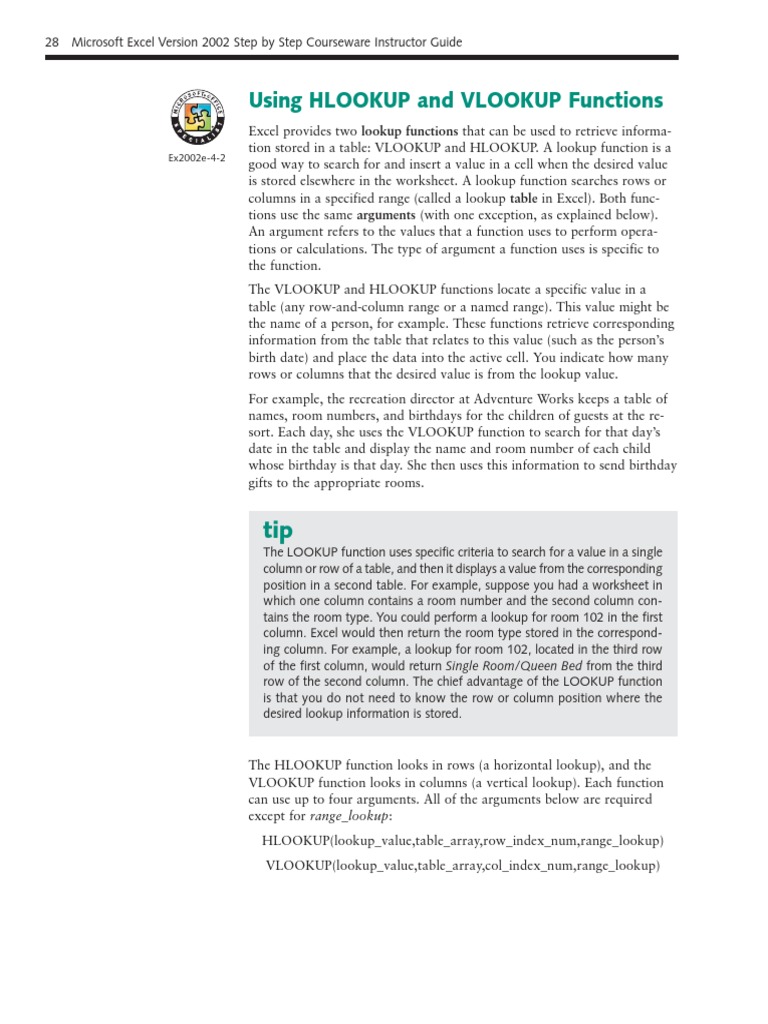 VLookup and HLookup | PDF | Microsoft Excel | Computer Engineering