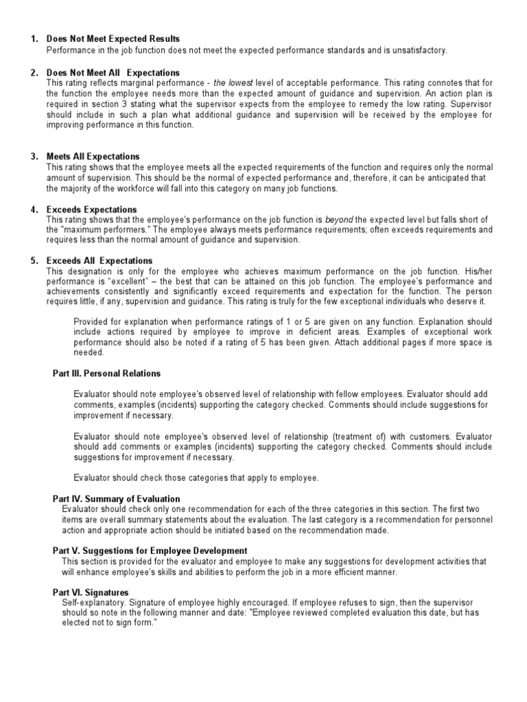 Nurse Performance Evaluation Guide | PDF | Psychological Evaluation ...