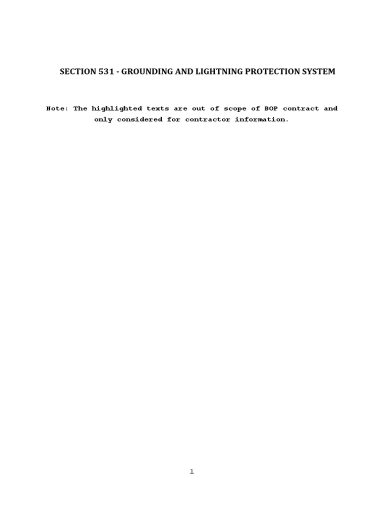 Grounding and Lightning Protection System | PDF | Cable | Electrical ...
