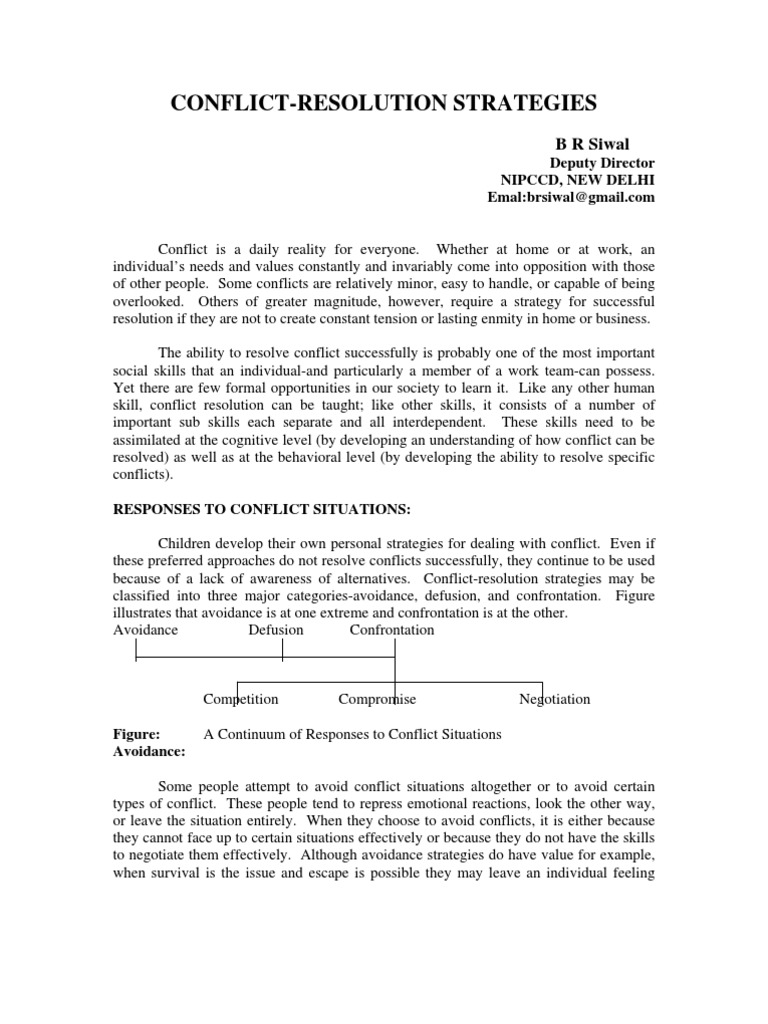 Conflict Resolution | PDF | Negotiation | Consensus Decision Making