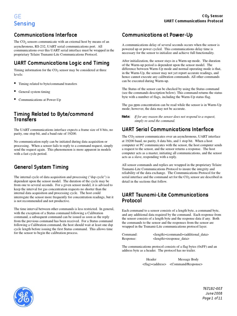 T661x UART Protocol - Customer Rev1 | PDF | String (Computer Science) | Byte