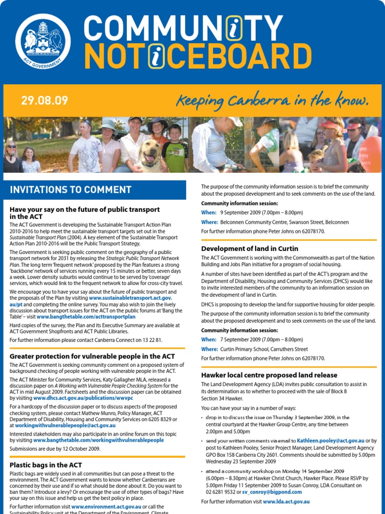 Community Noticeboard | PDF | Traffic | Road