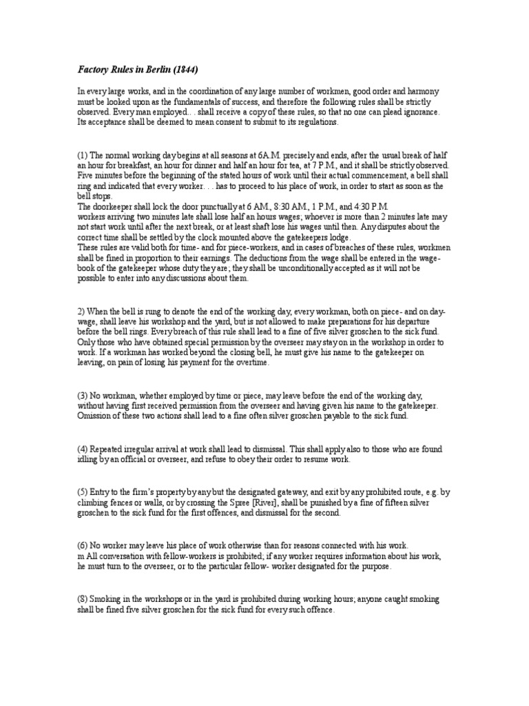 Factory Rules in Berlin | PDF | Theft | Criminal Law