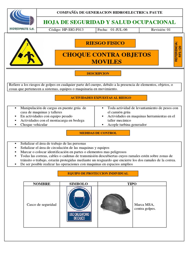 Choque Contra Objetos Moviles | PDF
