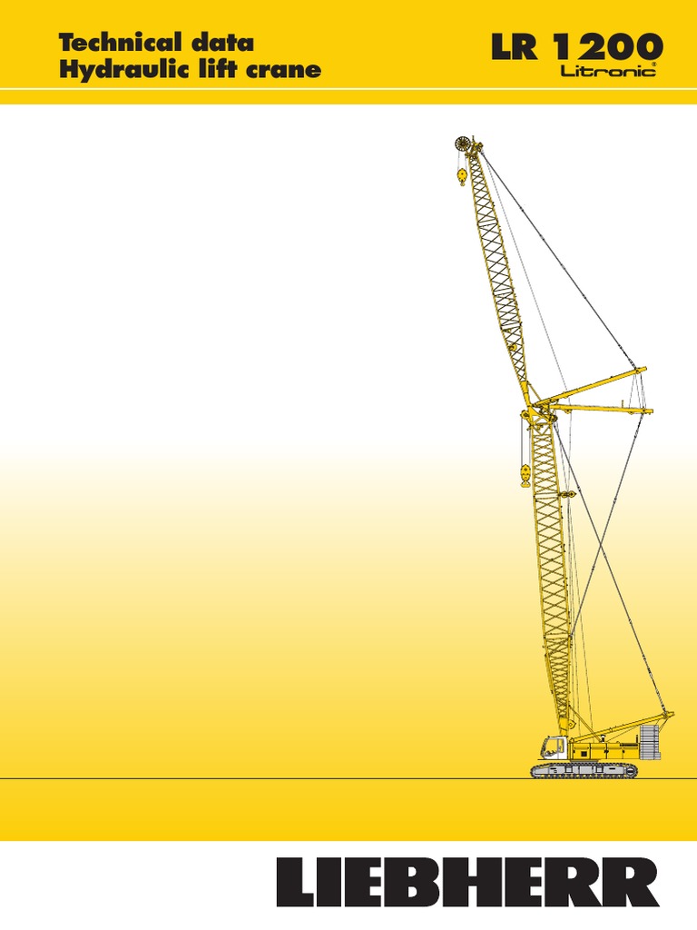 200 Tonnes Liebherr LR1200 | PDF | Crane (Machine) | Brake