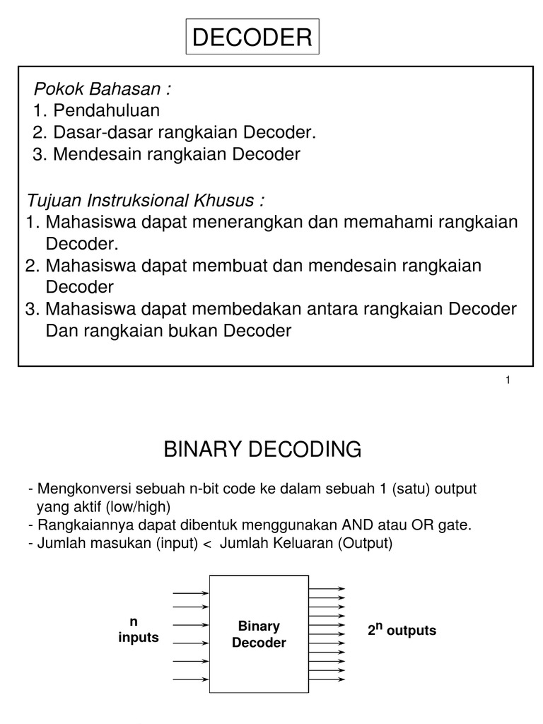 Decoder | PDF | Komputer