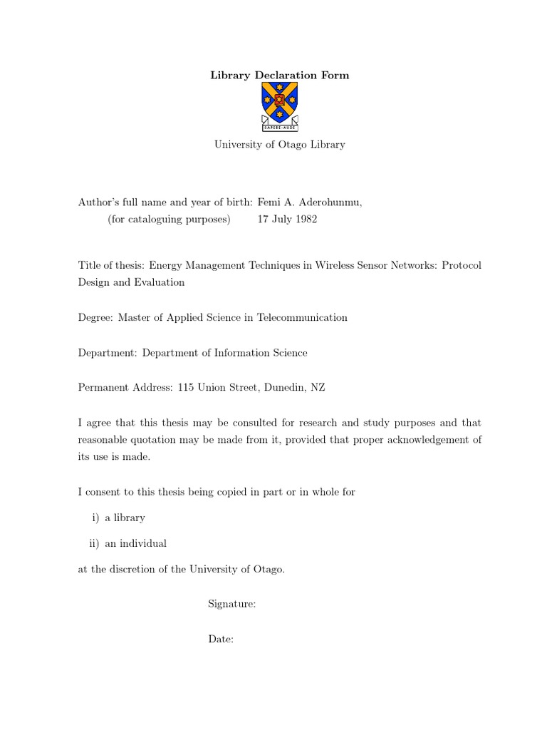 Master Thesis For Protocols WSN | PDF