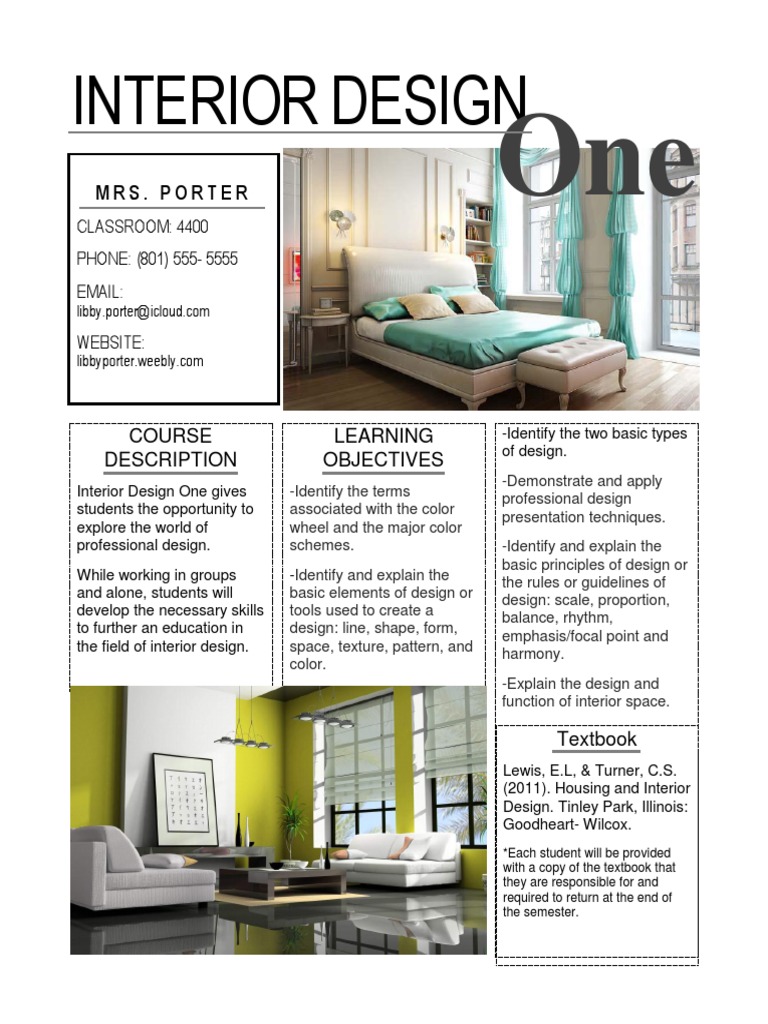 Interior Design Syllabus | PDF | Interior Design | Academic Term