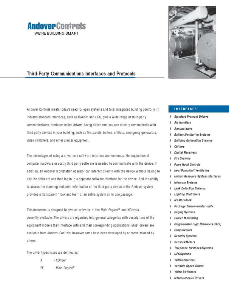 Andover Controls Diver ListDriver List | PDF | Programmable Logic ...