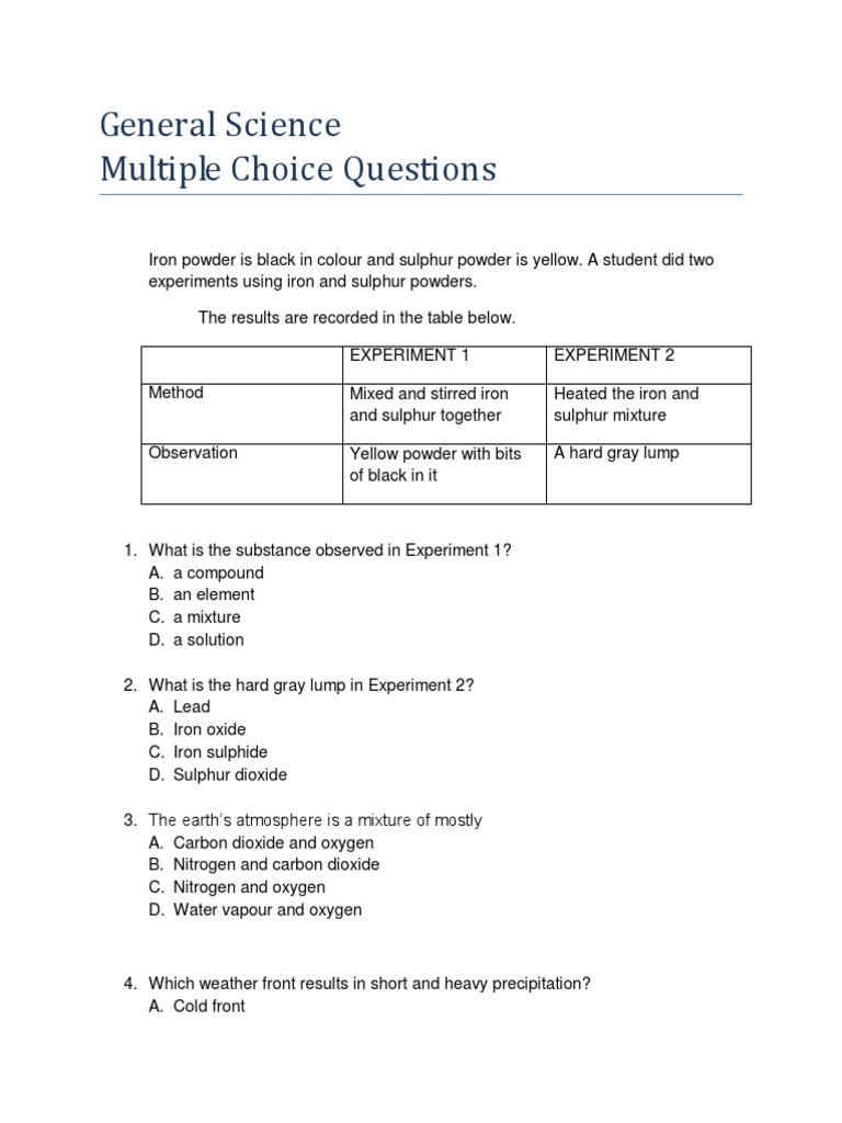 BJC General Science | Download Free PDF | Carbon | Iron