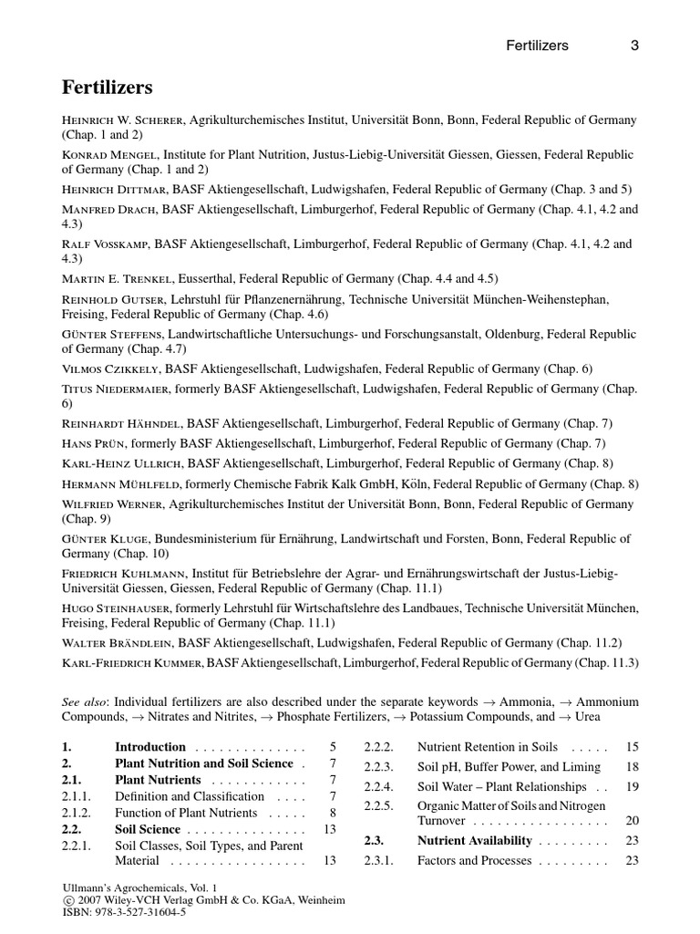 Fertilizers, A Book | PDF | Plant Nutrition | Fertilizer