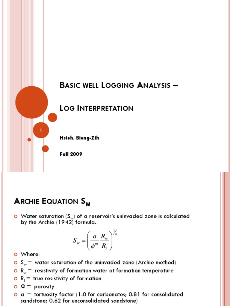 Basic Well Logging Analysis -9 (Log Interpretation) | Chemical ...