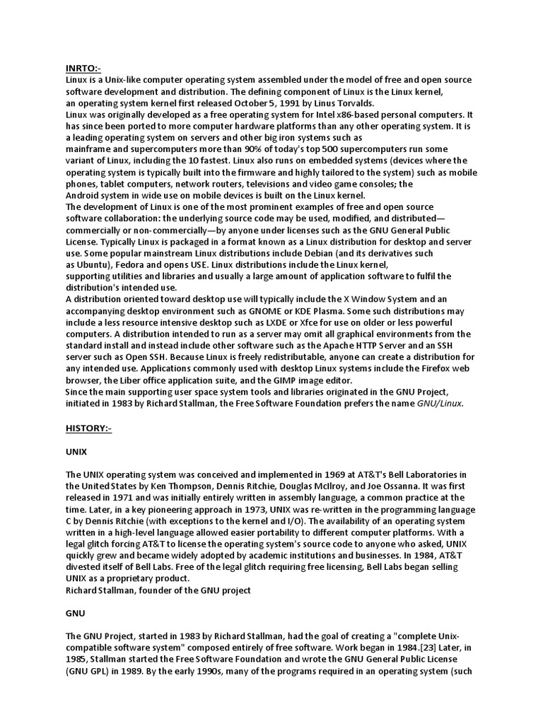 Linux Case Study | Download Free PDF | Linux | Operating System