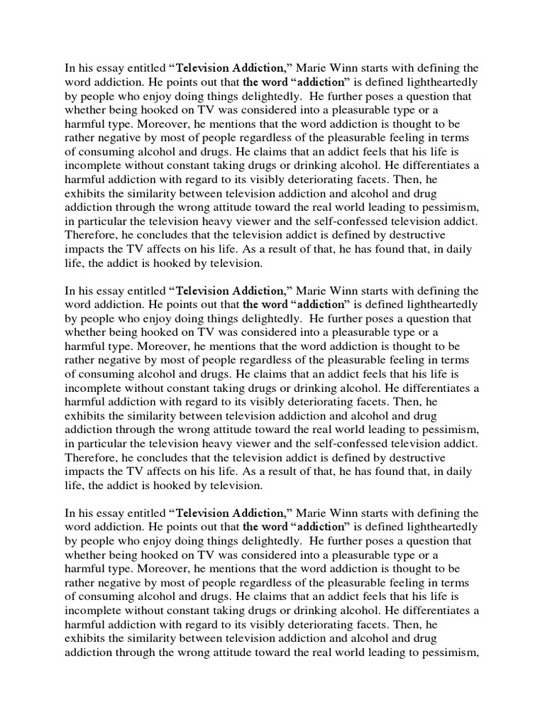 Television Addiction - Page 29-31 v5 | PDF | Pessimism | Drugs