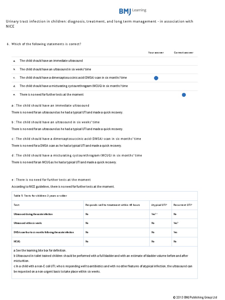 Urinary Tract Infection in Children: Guidelines | PDF