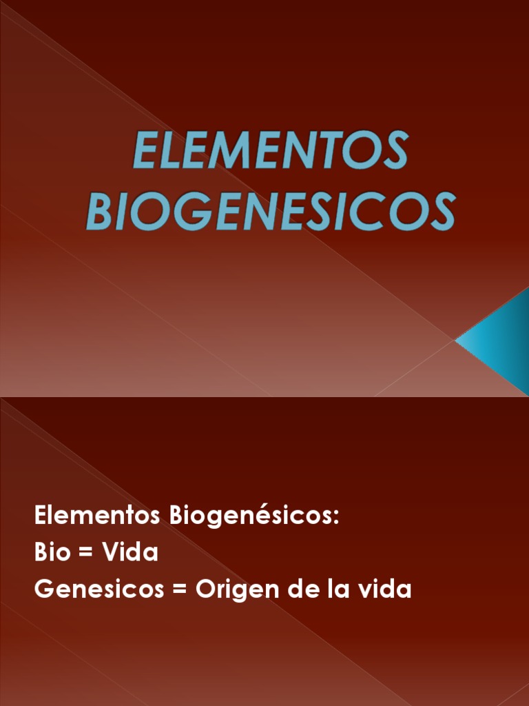 Elementos Biogenesicos | PDF | Organismos | Elementos químicos