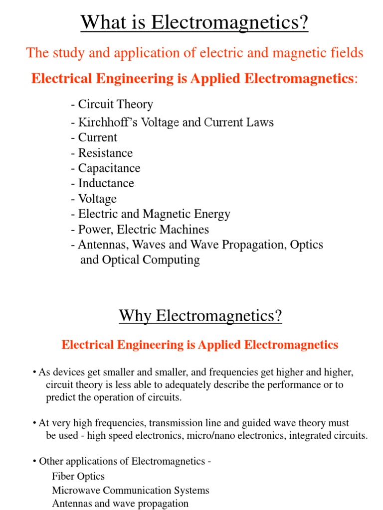 What Is Electromagnetics?: The Study and Application of Electric and ...