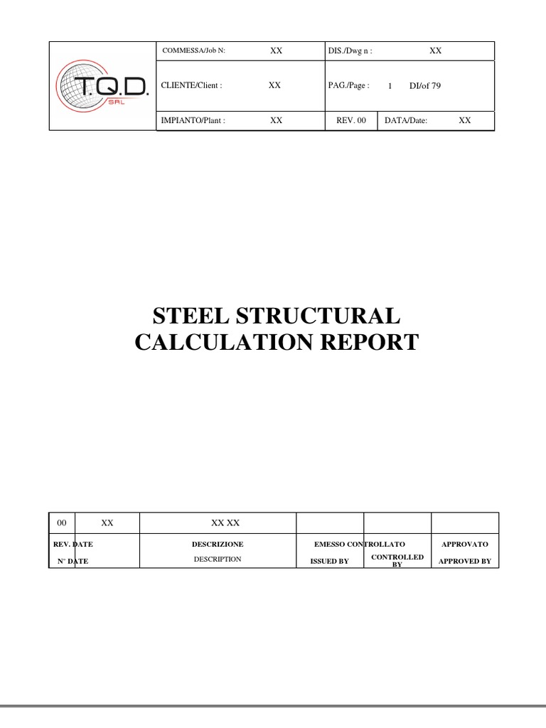 Steel Structural Calculation Report | PDF | Stress (Mechanics) | Pipe ...
