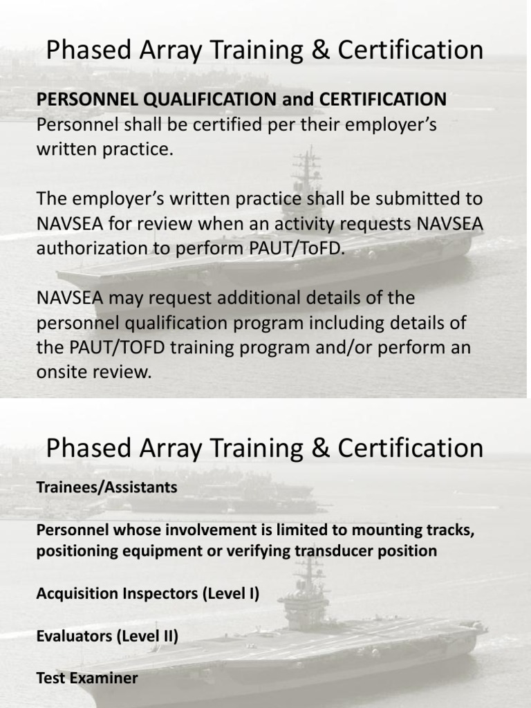 Phased Array Training Certification | PDF | Nondestructive Testing ...
