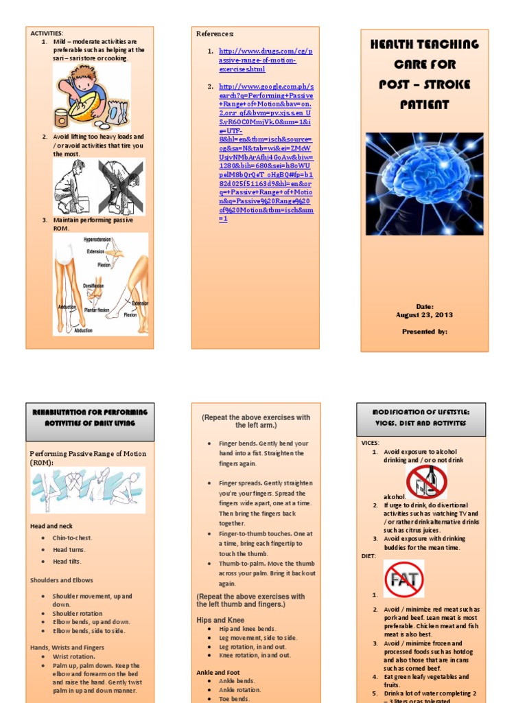 post stroke pamphlet | Hand | Elbow | Free 30-day Trial | Scribd