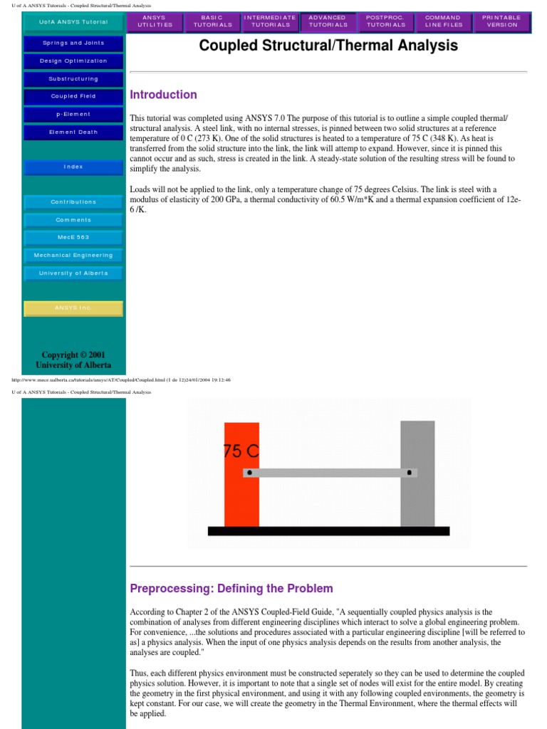 Coupled Structural Thermal Analysis | PDF