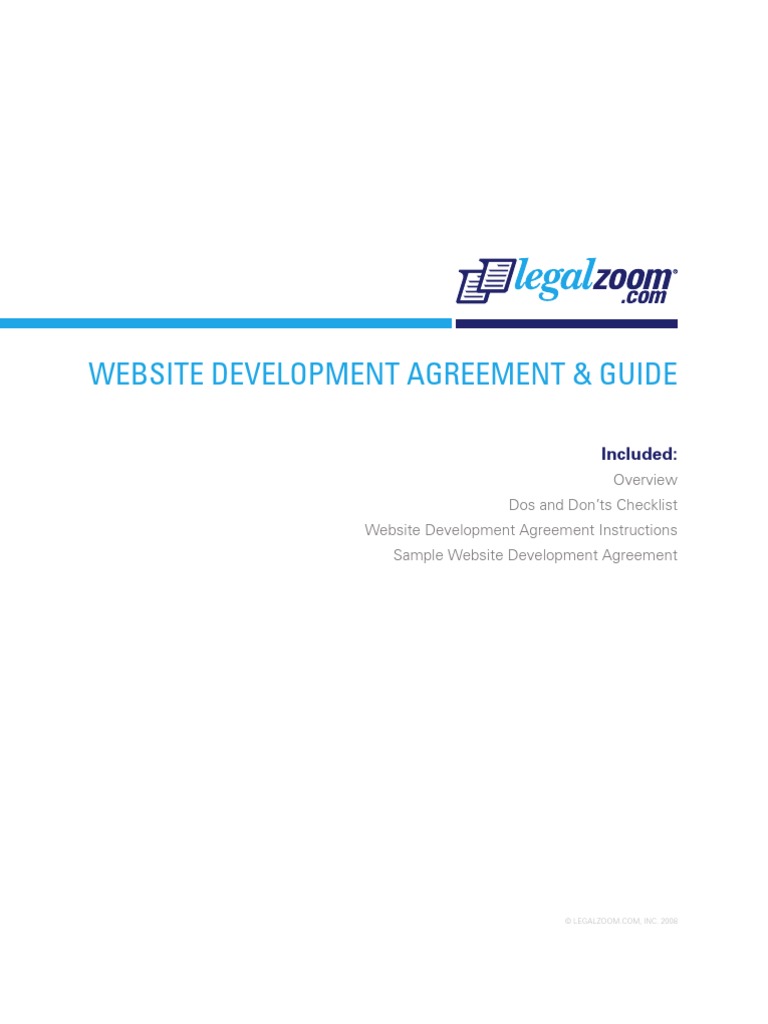 Website Development Agreement & Guide: Included | PDF | Property ...