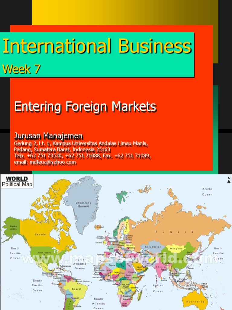 Key Decisions in Foreign Market Entry | PDF | Franchising | Business ...