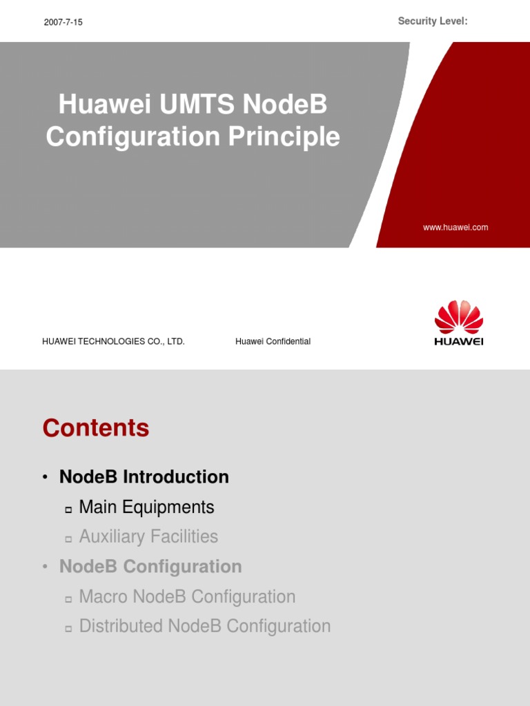 Huawei NodeB Configuration Guide | PDF | Telecommunications Engineering ...