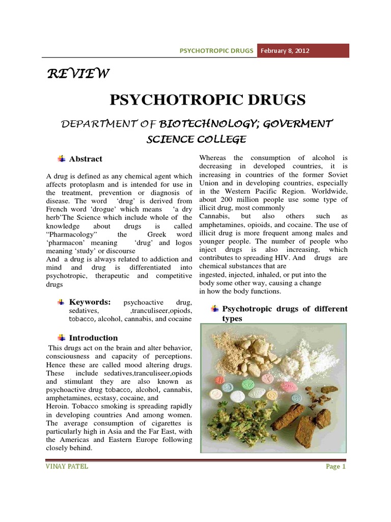 Psychotropic Drugs Review | Psychoactive Drugs | Narcotic