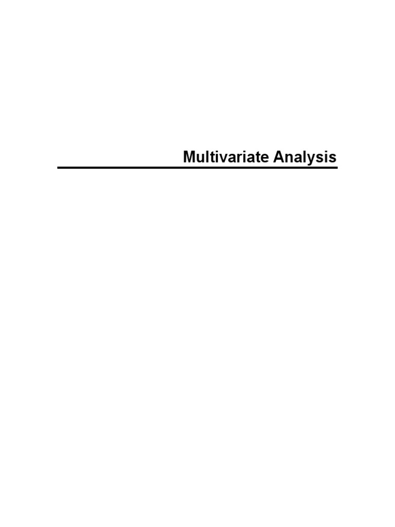 Multivariate Analysis (Minitab) | PDF | Factor Analysis | Principal Component Analysis