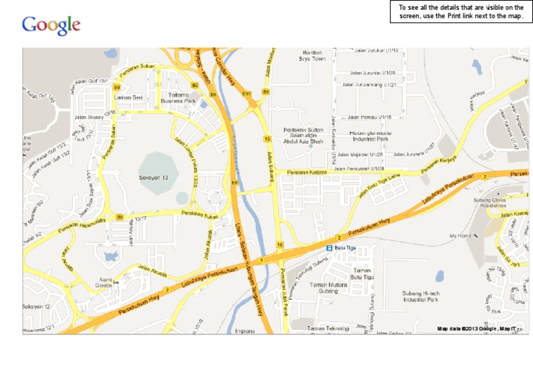 Peta Shah Alam | PDF