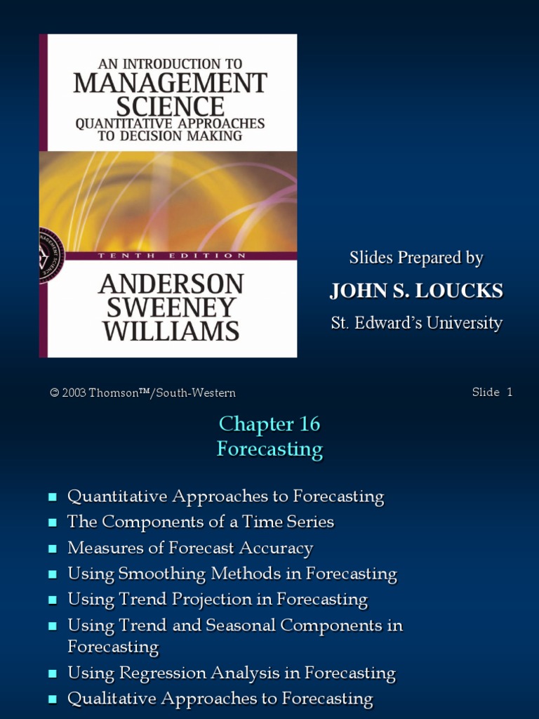 CH 16 | PDF | Linear Trend Estimation | Forecasting