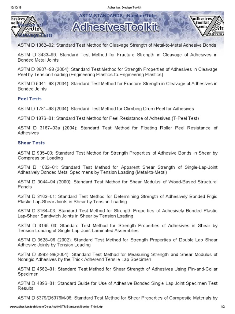 Adhesives Design Toolkit | PDF | Adhesive | Strength Of Materials