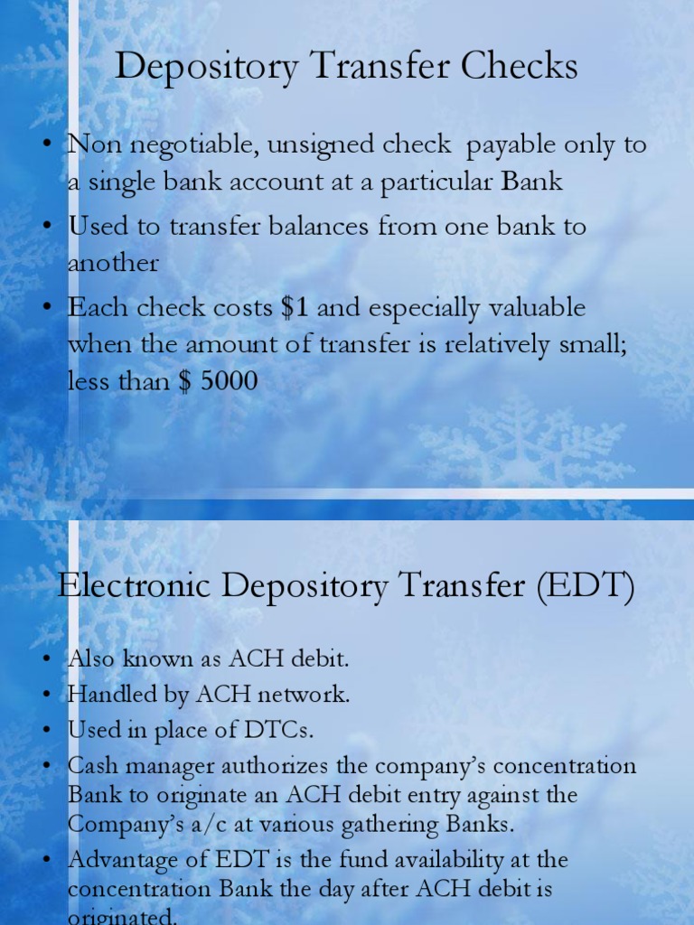 Ch10depository Transfer Checks | Download Free PDF | Cheque | Banks