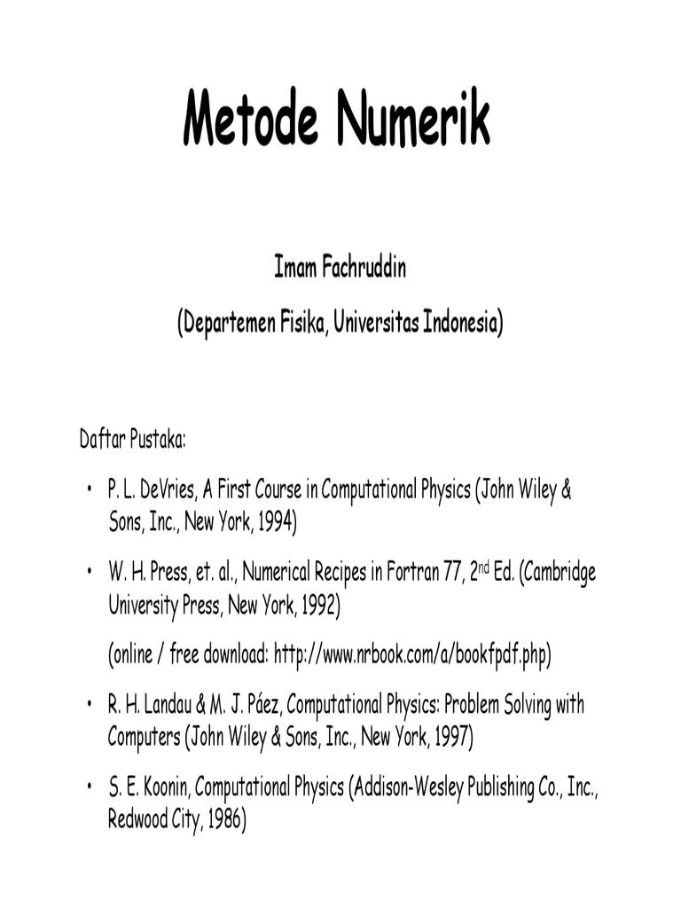Metode Numerik | PDF