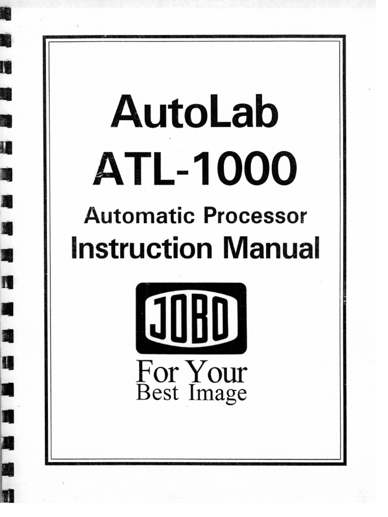 Jobo ATL 1000 | PDF