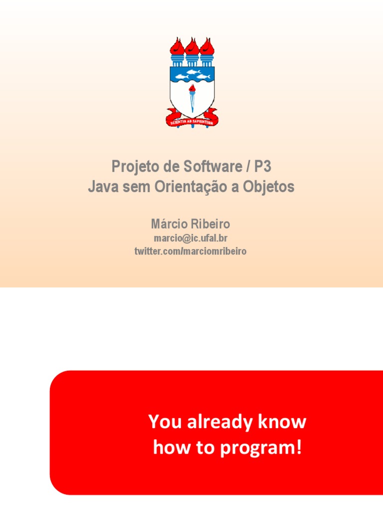 Aula 01 - Java | Download Free PDF | Programming Paradigms | Computer Programming