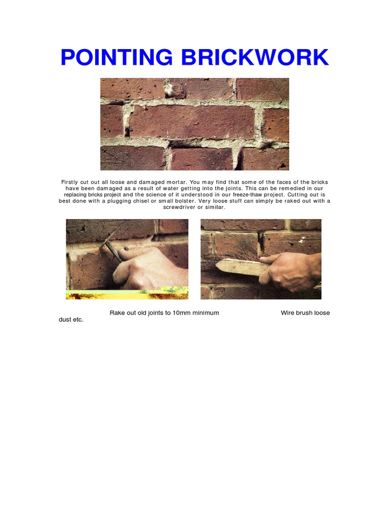 Brickwork Pointing Techniques Guide | PDF