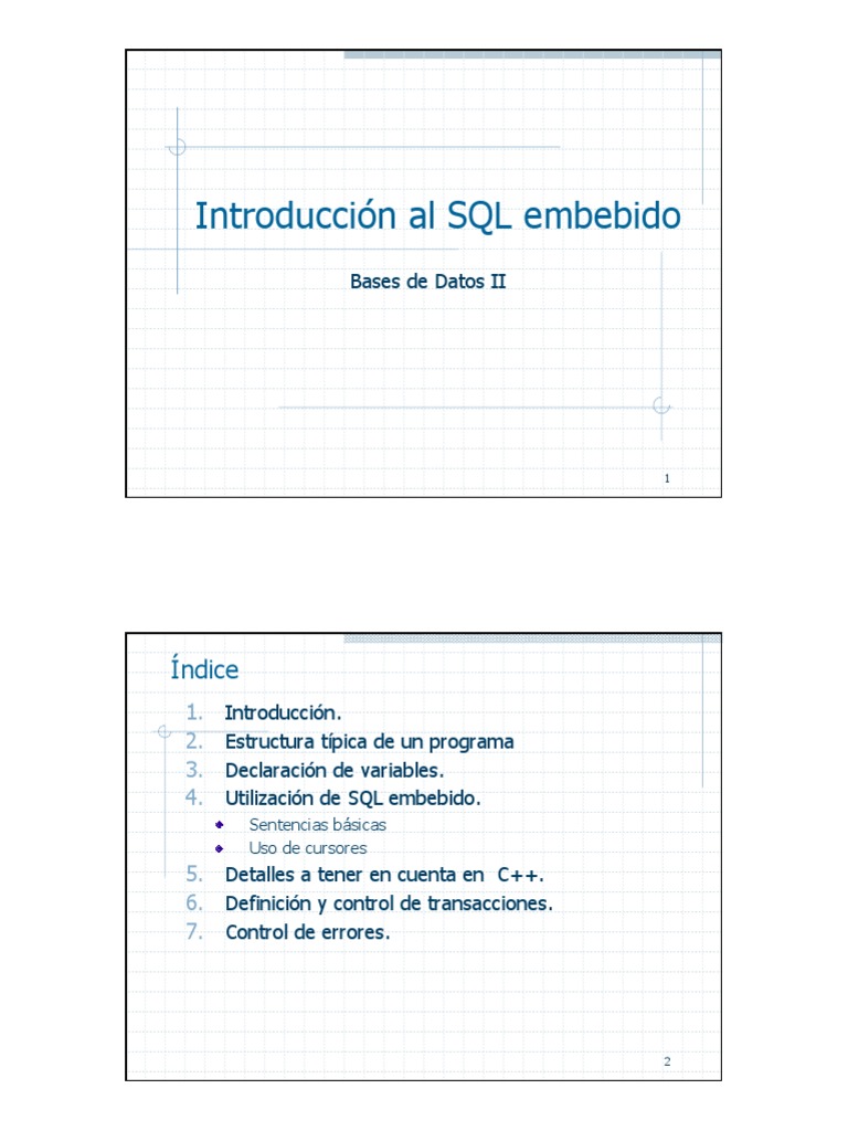 Sqlembebido | PDF | SQL | Lenguaje de programación