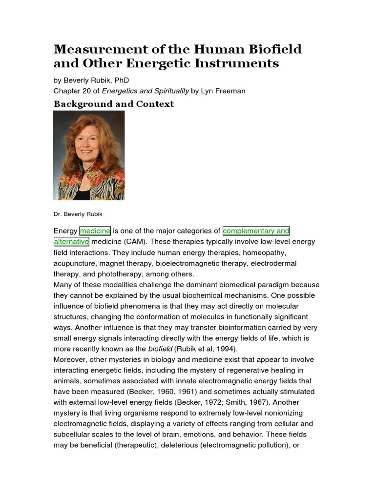 Understanding the Human Biofield | PDF | Energy Medicine | Vitalism